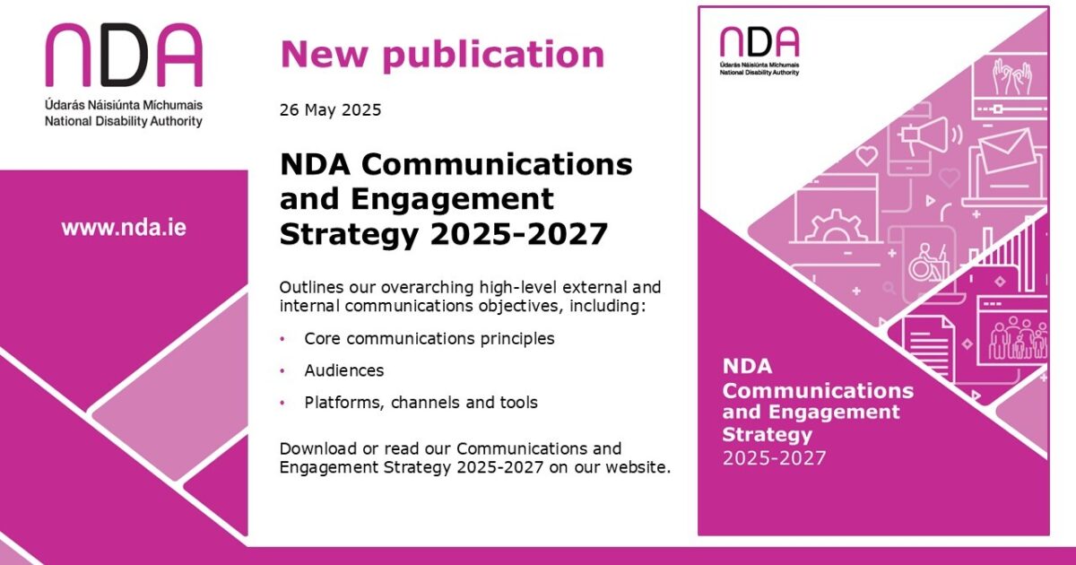 National Disability Authority (NDA) Communications and Engagement Strategy 2025-2027 - National ...