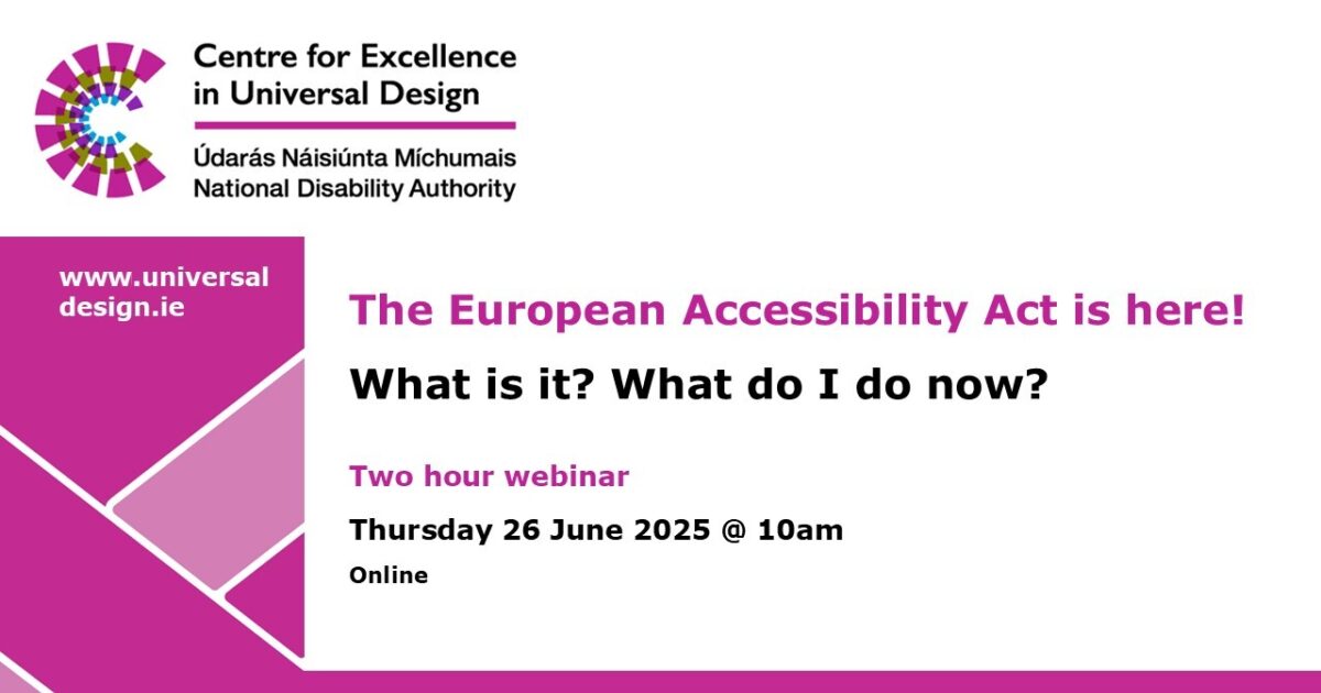 European Accessibility Act - National Disability Authority